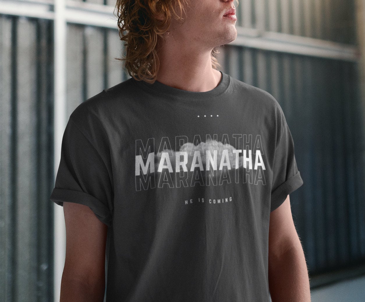 Maranatha (cloud), He is Coming, Christian T-shirts, Scripture Shirts ...