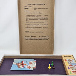 1977 RUDOLPH Red Nose Reindeer Boardgame / Complete Set / Original Box ...