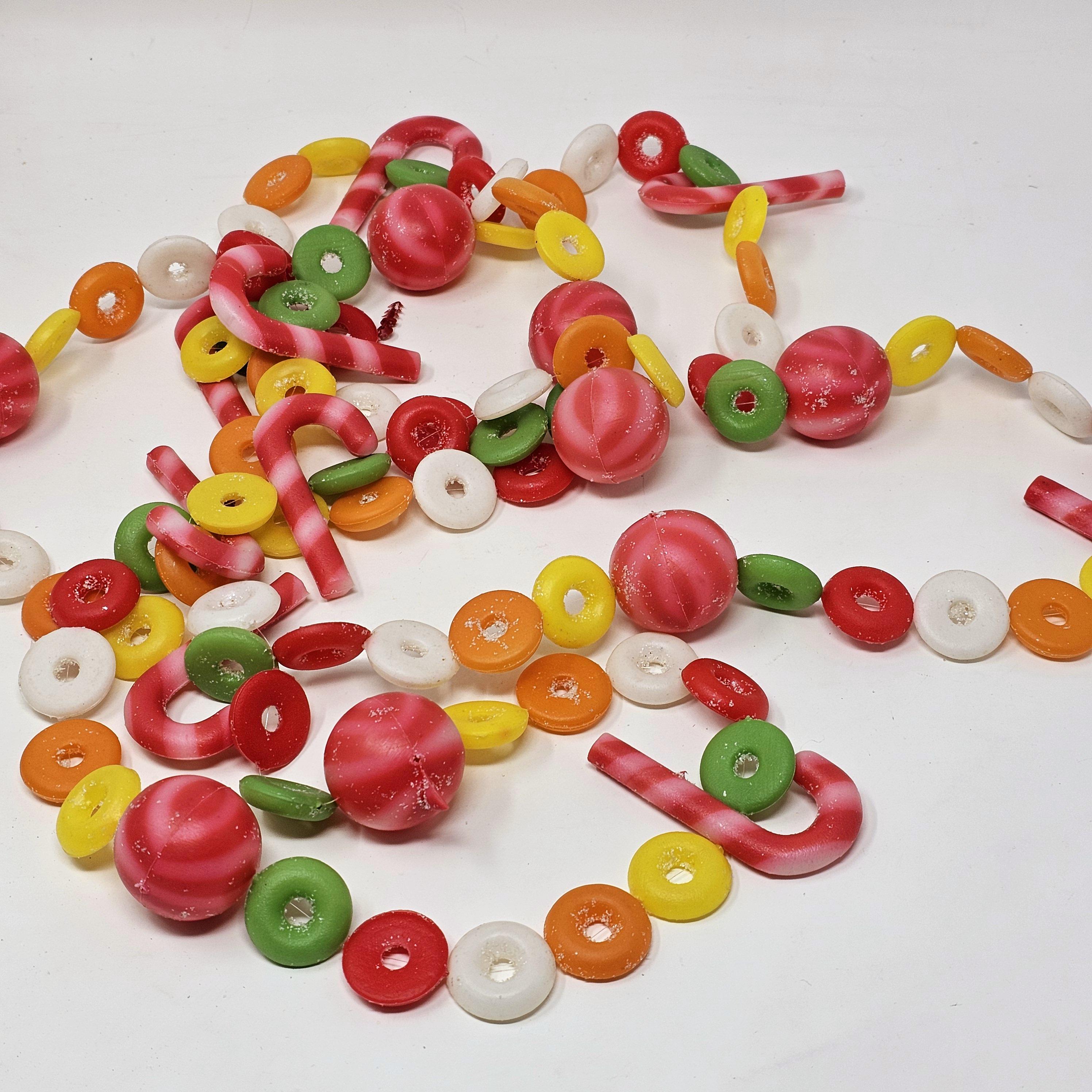 Vintage Plastic Blow Mold Candy Christmas Garland / Peppermint Candy ...