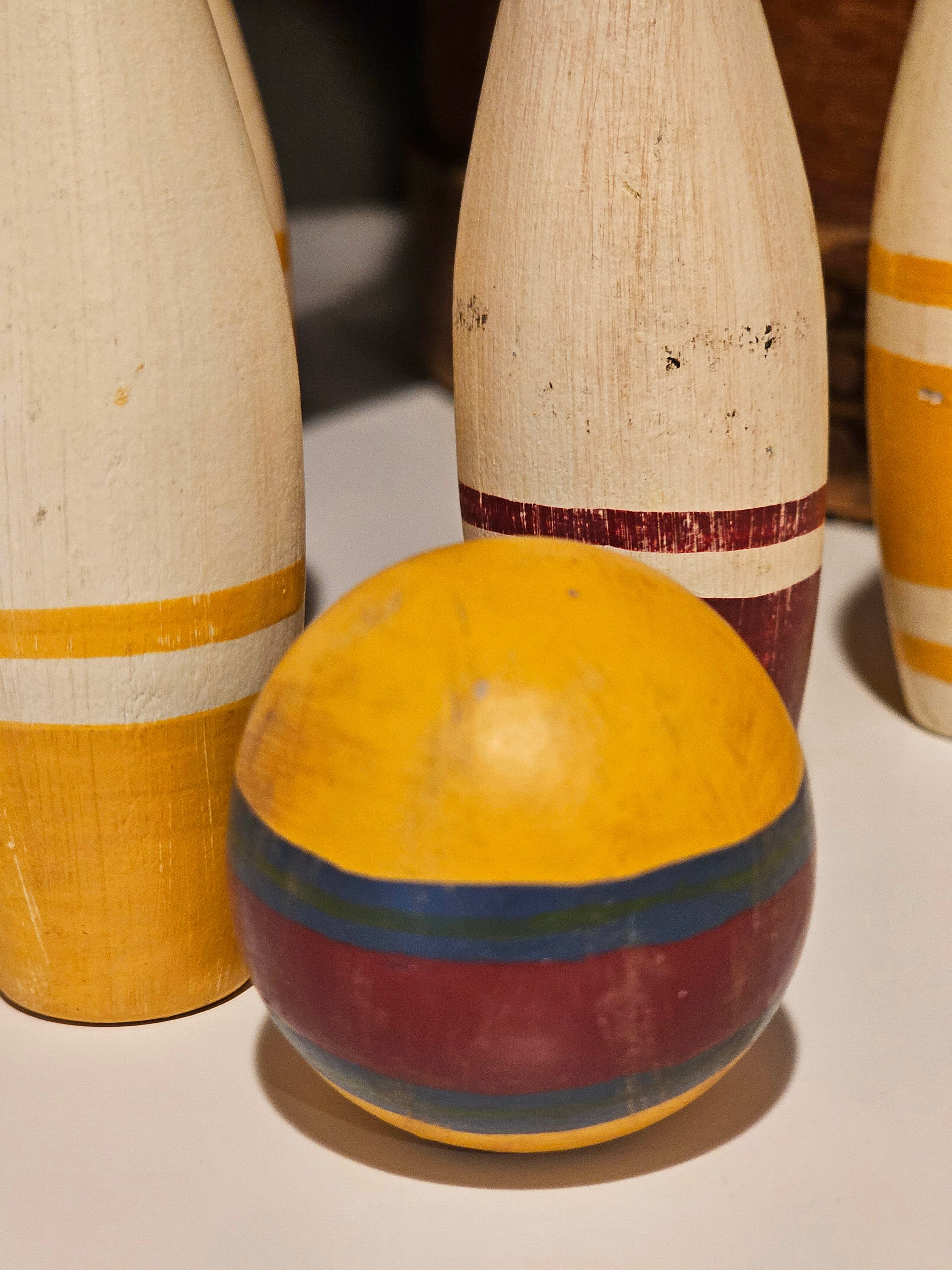 Solid Wood Miniature Bowling Pins / Room Decor / Primitive Folk Art - Etsy