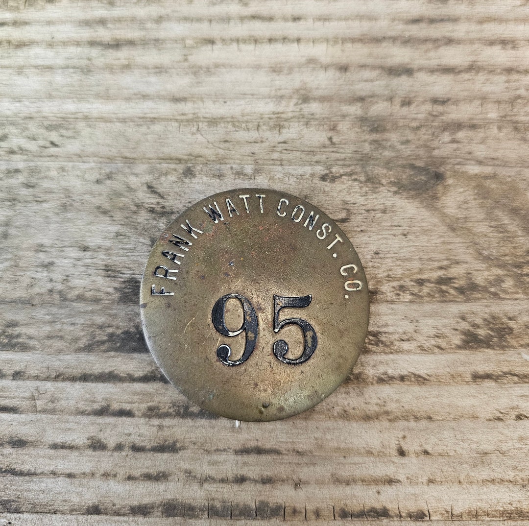 Vintage Brass Number Tag / Metal Number Tag / Antique Worker Badge - Etsy