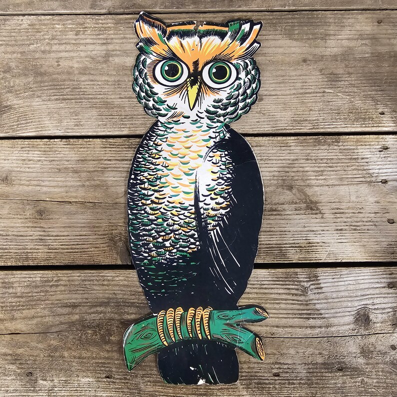 Large HALLOWEEN Die Cuts / Scary Cat & Owl / 22 Beistle Co. - Etsy