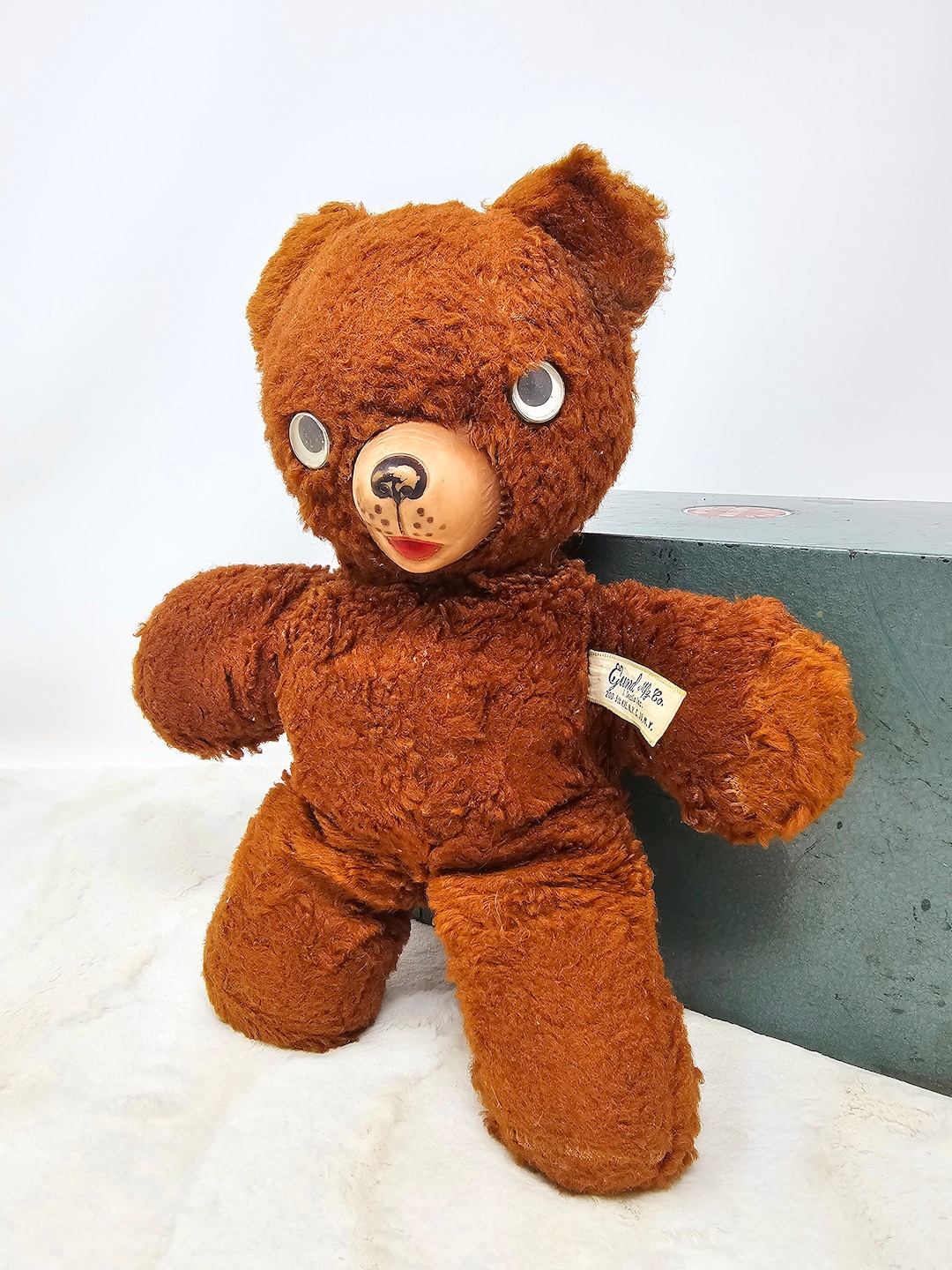 Vintage GUND Teddy Bear / Tattered and Loved Stitched Bear - Etsy