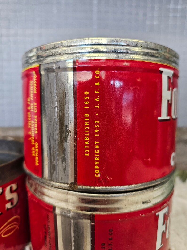 Vintage Folgers Coffee Tin / Advertising Tin / Collectible Tin - Etsy