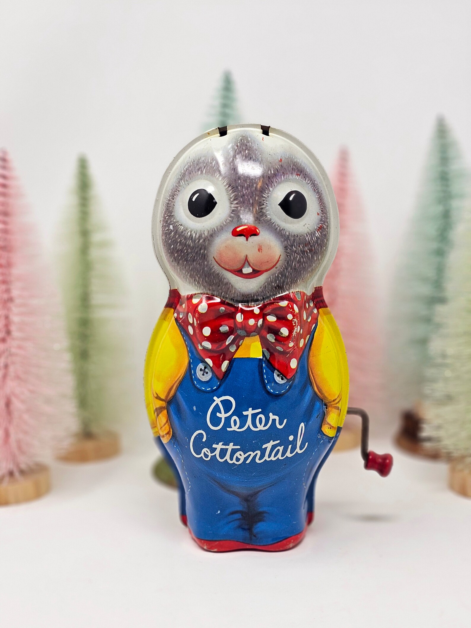 Vintage 1953 Mattel Peter Cottontail Tin Toy Wind Up - Etsy
