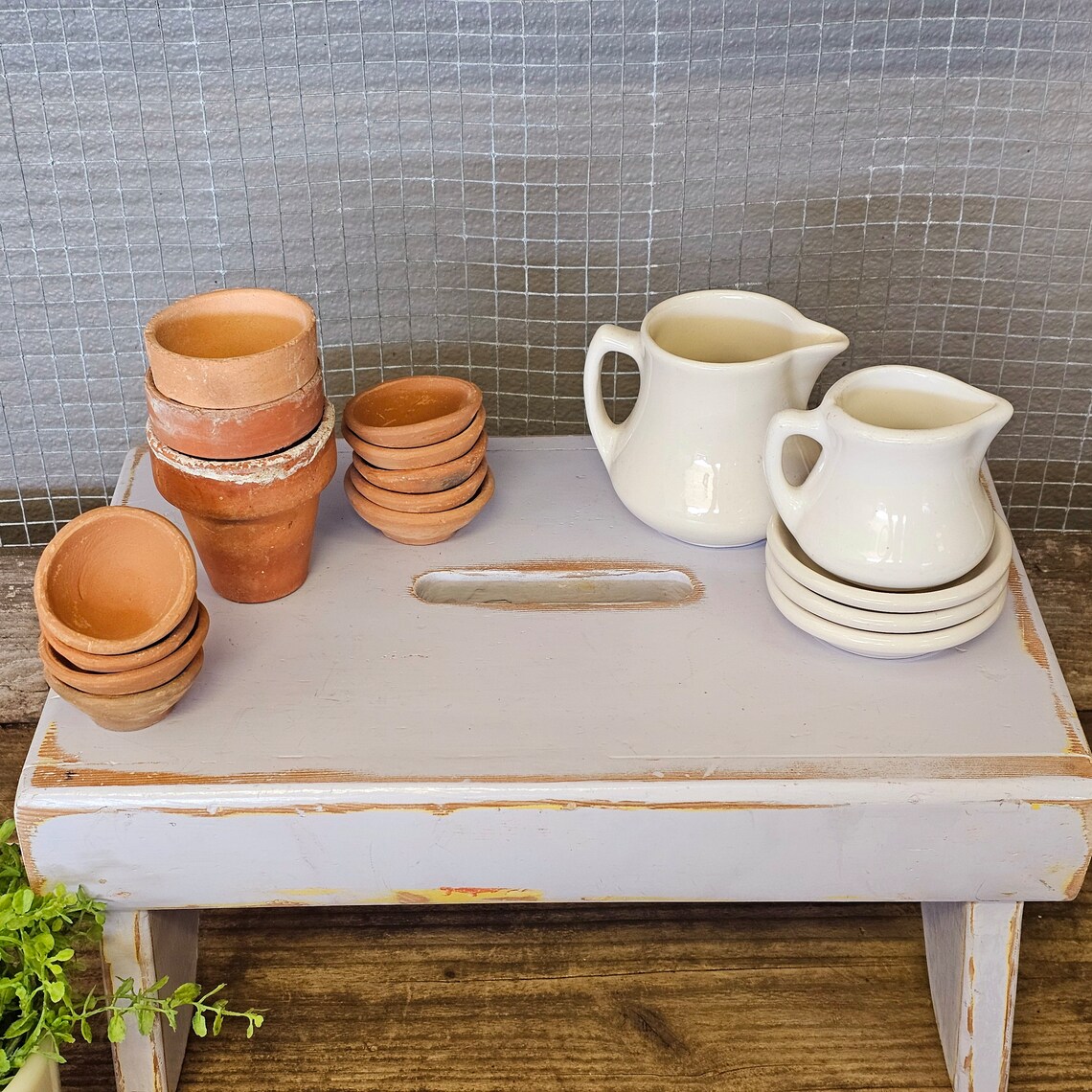 Lavender Colored Wood Step Stool / Wood Display Riser / Plant Stand - Etsy