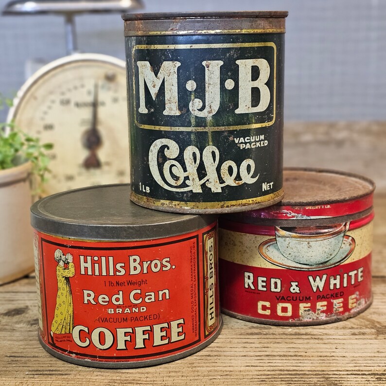 Vintage Coffee Tins / Home Decor / Collectible Cans - Etsy