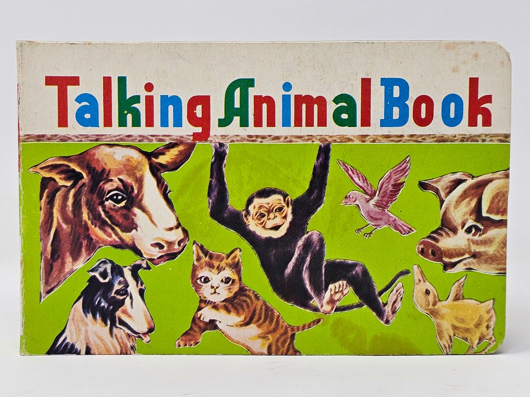 1960s Talking Animal Book W/sound / Children's Activity Book - Etsy