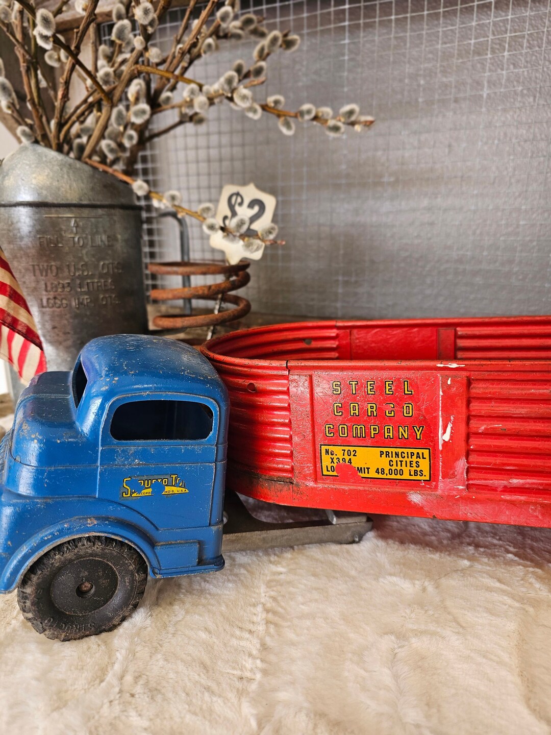 Vintage 1950's Structo Toys 'steel Cargo Co.' Tractor Trailer - Etsy