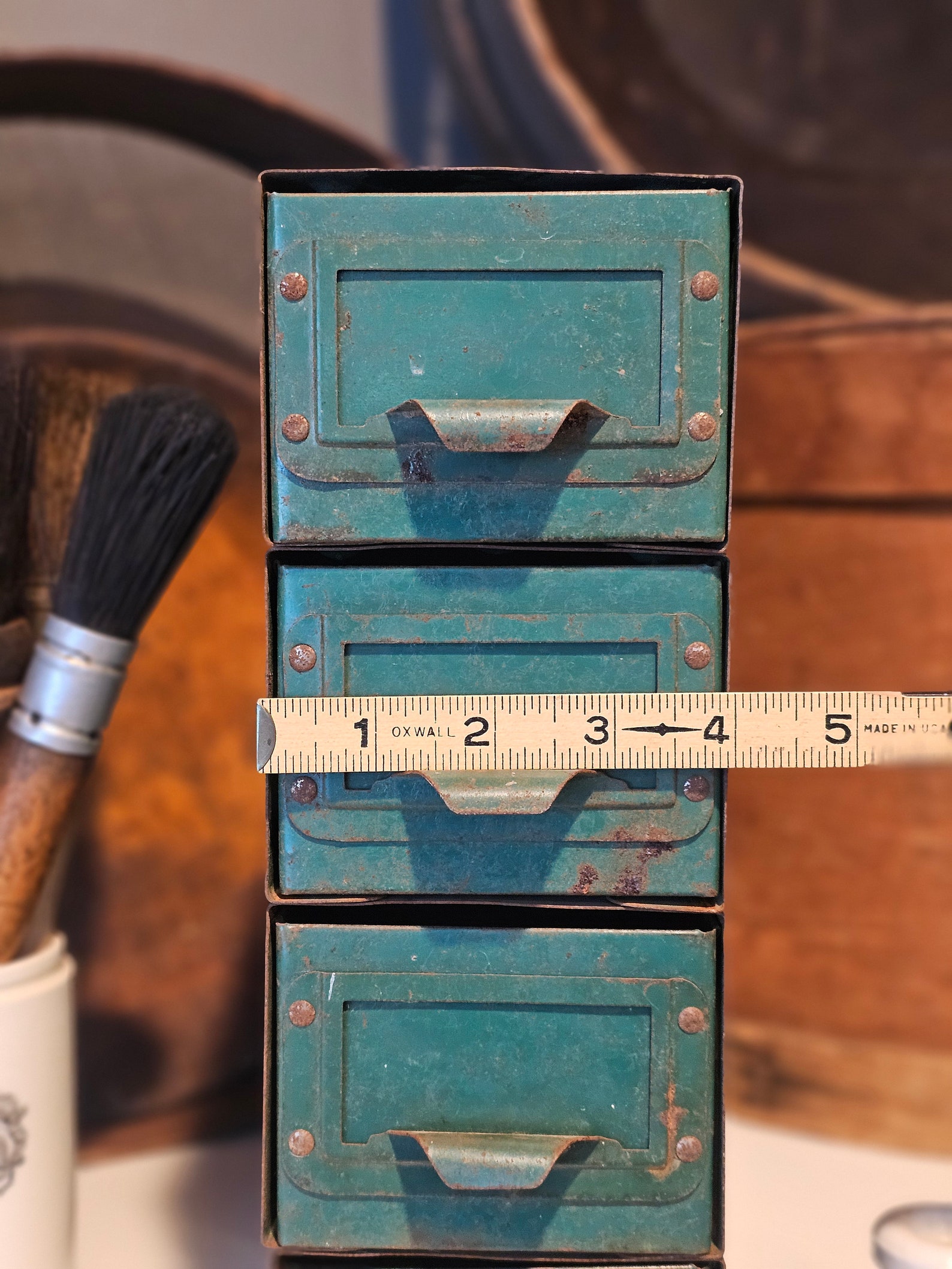 Vintage Metal Mini 4 Drawer / Hardware Parts / Tool Metal Storage ...
