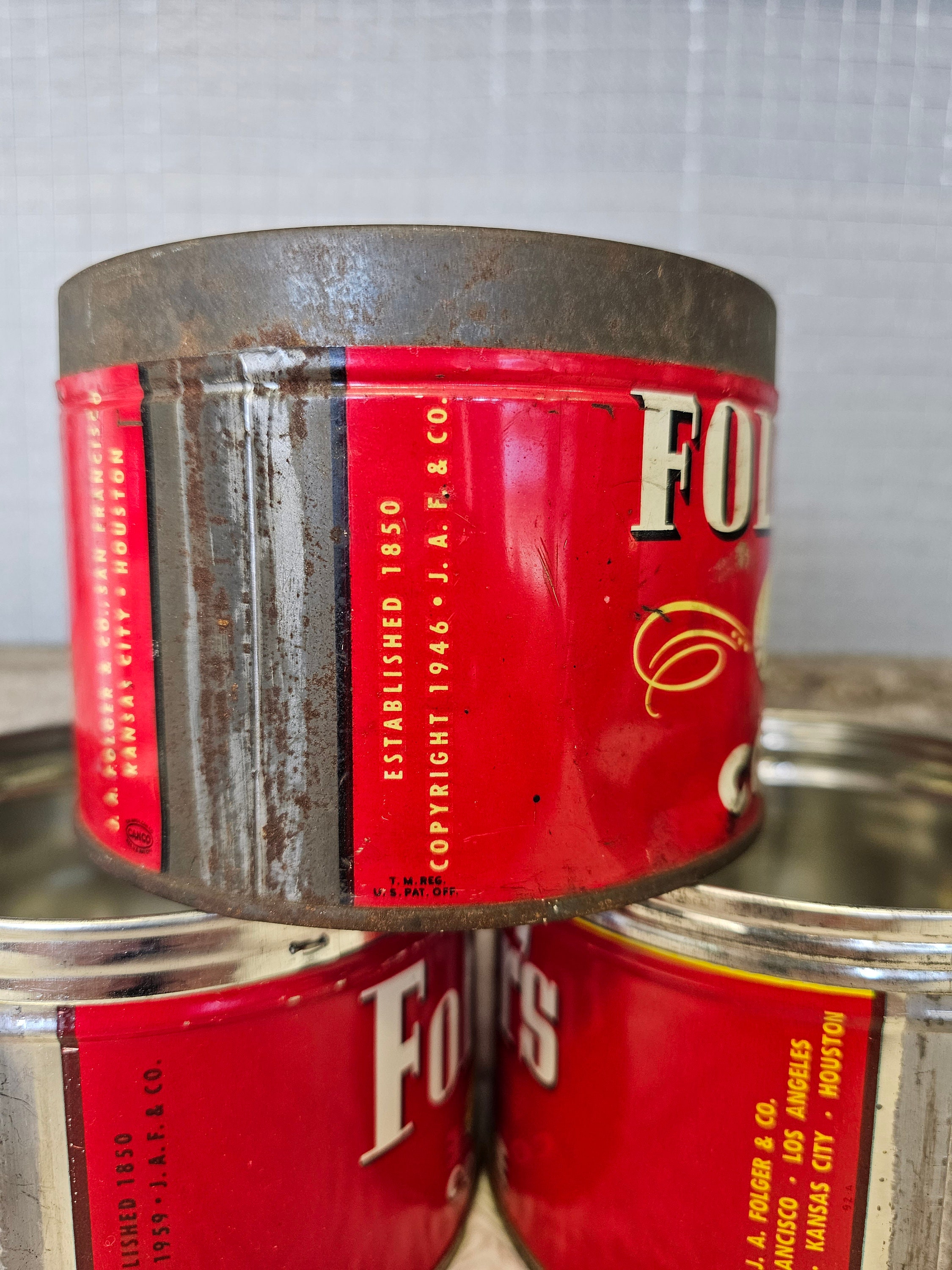 Vintage Folgers Coffee Tin / Advertising Tin / Collectible Tin - Etsy