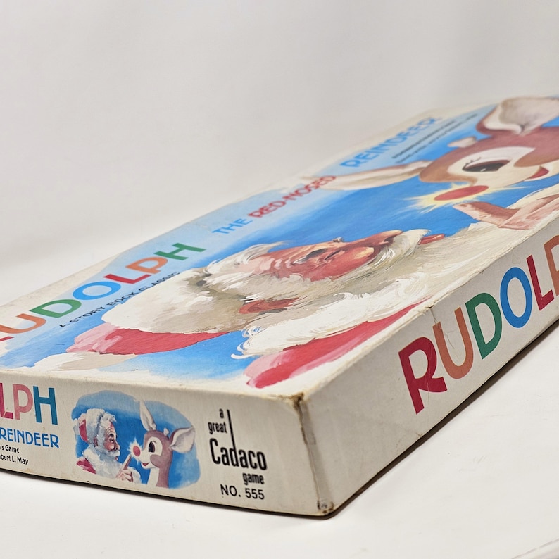 1977 RUDOLPH Red Nose Reindeer Boardgame / Complete Set / Original Box ...