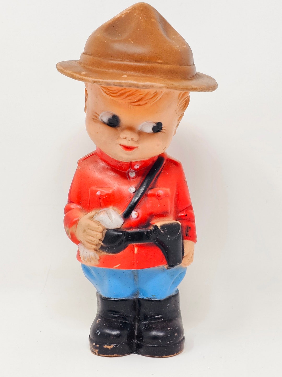 Vintage 1950's Canadian Mountie Squeak Toy / Combex Creations - Etsy