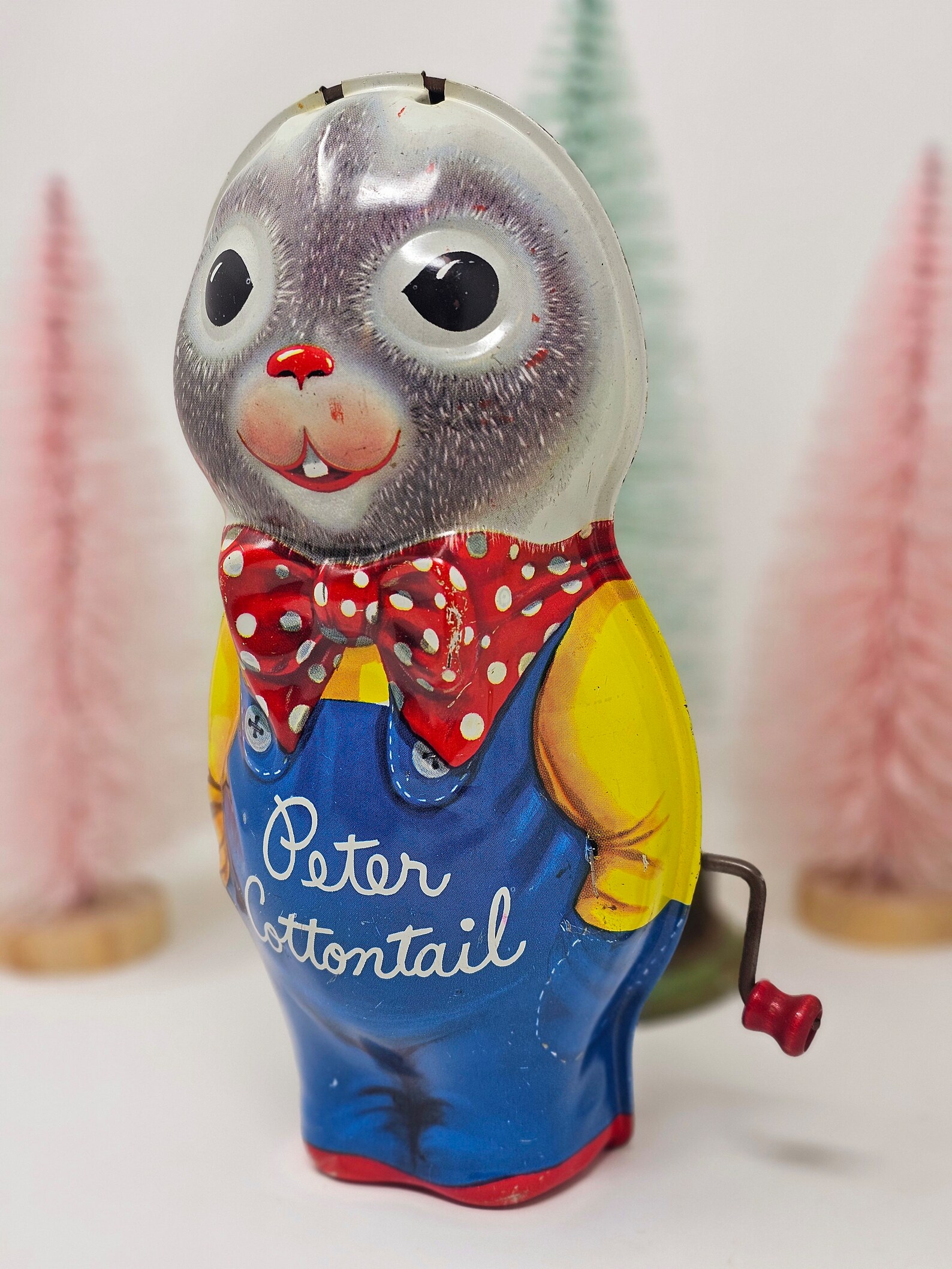 Vintage 1953 Mattel Peter Cottontail Tin Toy Wind Up - Etsy