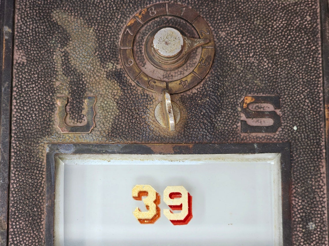 Antique U.S. Post Office Mail Box Door - Etsy
