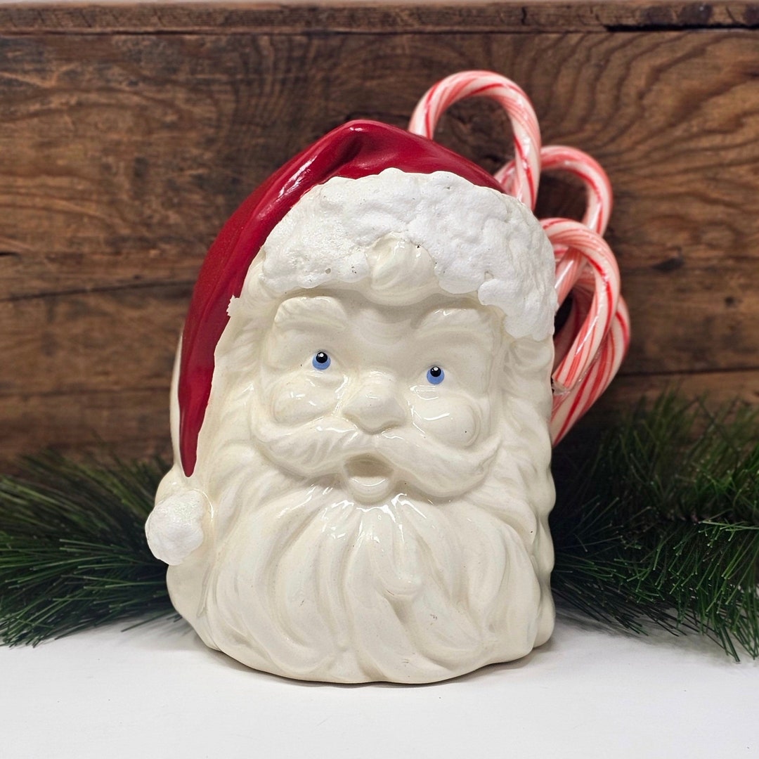 Ceramic Hand Painted Santa Planter / Dish / Trinket Holder - Etsy