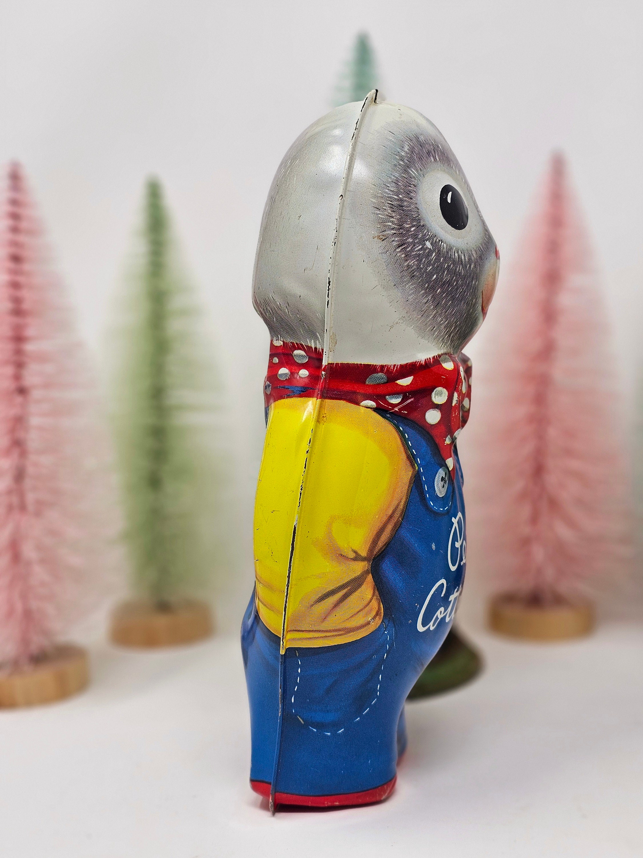 Vintage 1953 Mattel Peter Cottontail Tin Toy Wind Up - Etsy