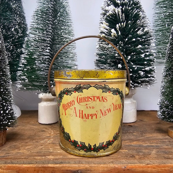 Antique Christmas Pail - Etsy
