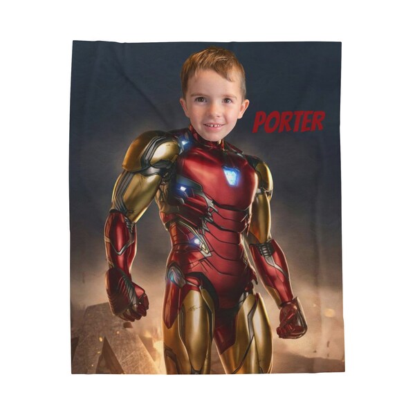 Iron Man Plush Blanket - Etsy