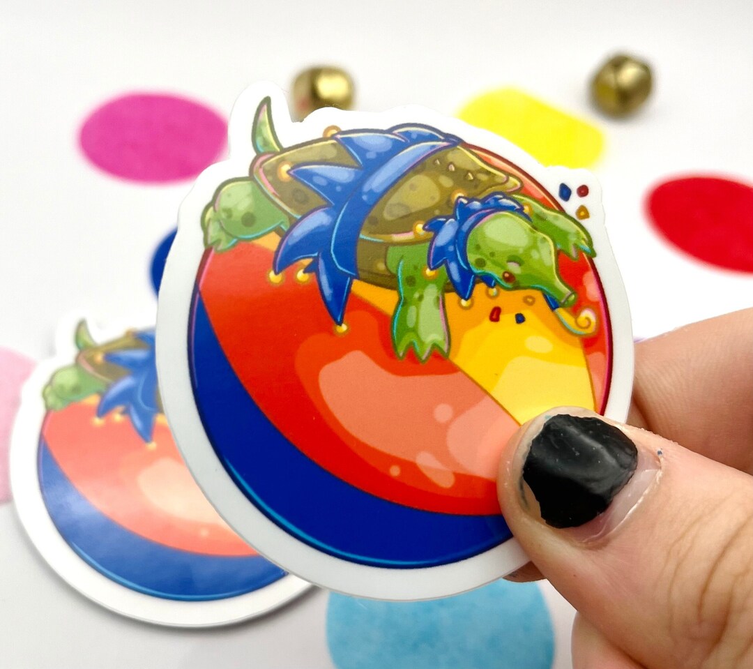 Turtle Circus - Clown Turtle Vinyl Sticker Set - Etsy