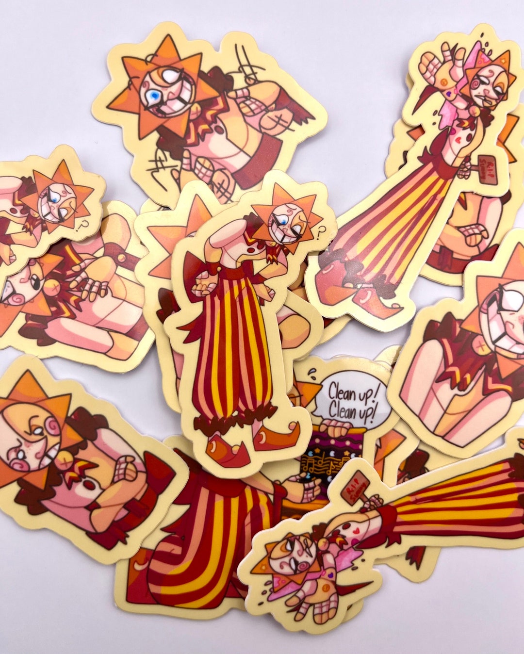 Sundrop FNAF Vinyl Sticker Set - Etsy