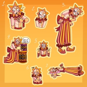 Sundrop FNAF Vinyl Sticker Set - Etsy