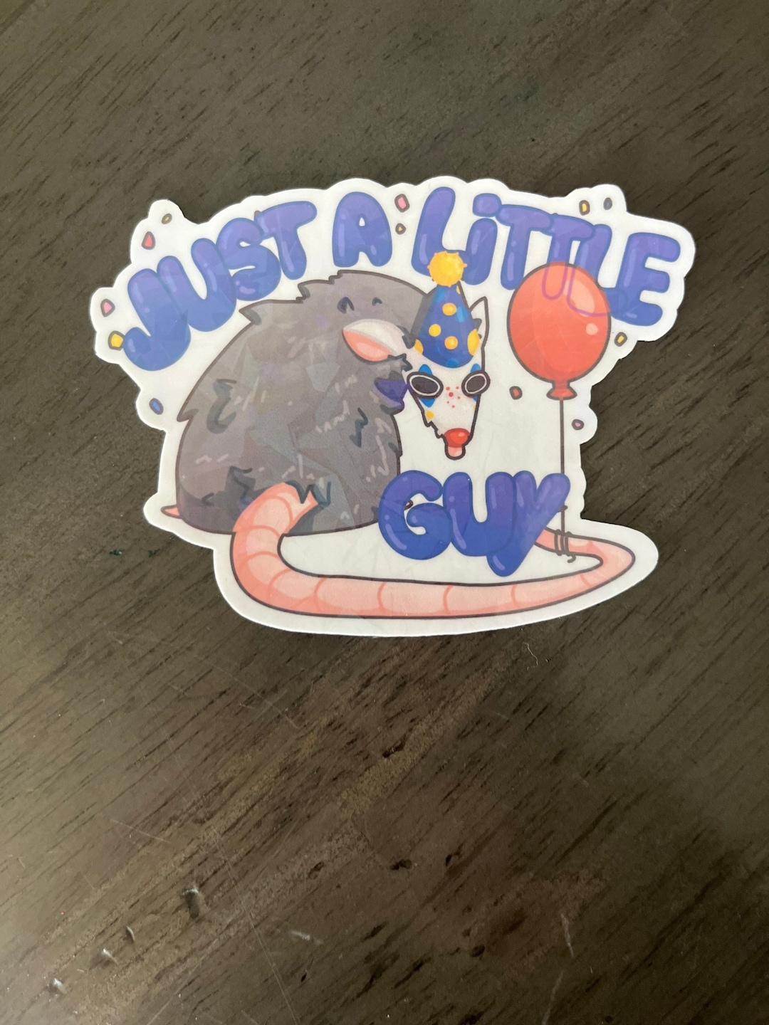 Just A Little Guy- Holographic Vinyl Sticker - Etsy