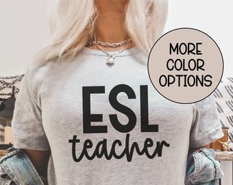 ESL Teacher Shirt Unlocking a World of Words English Teacher - Etsy