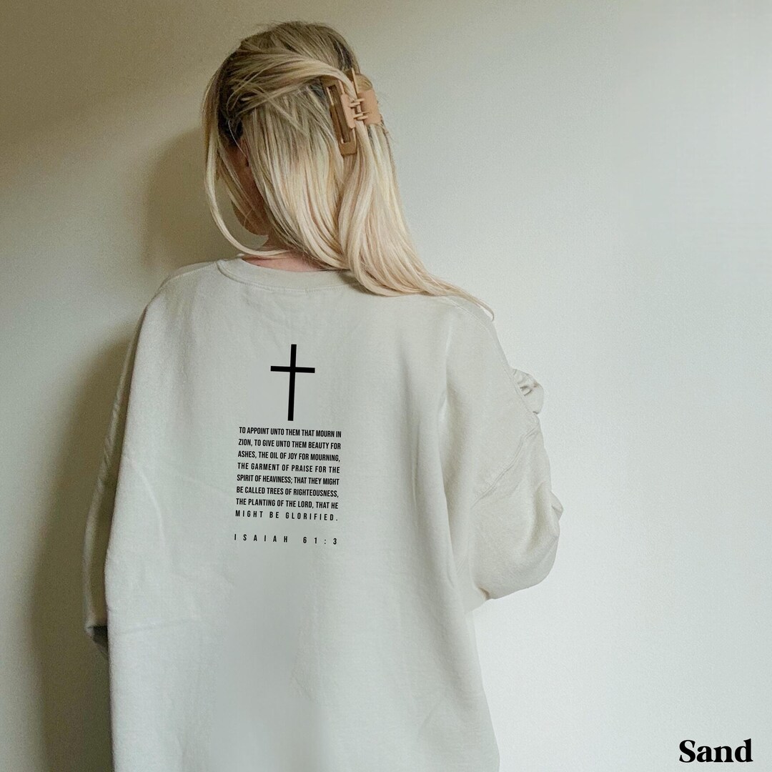 Christian Sweatshirt, Bible Verse Shirt, Religious Apparel, Faith ...