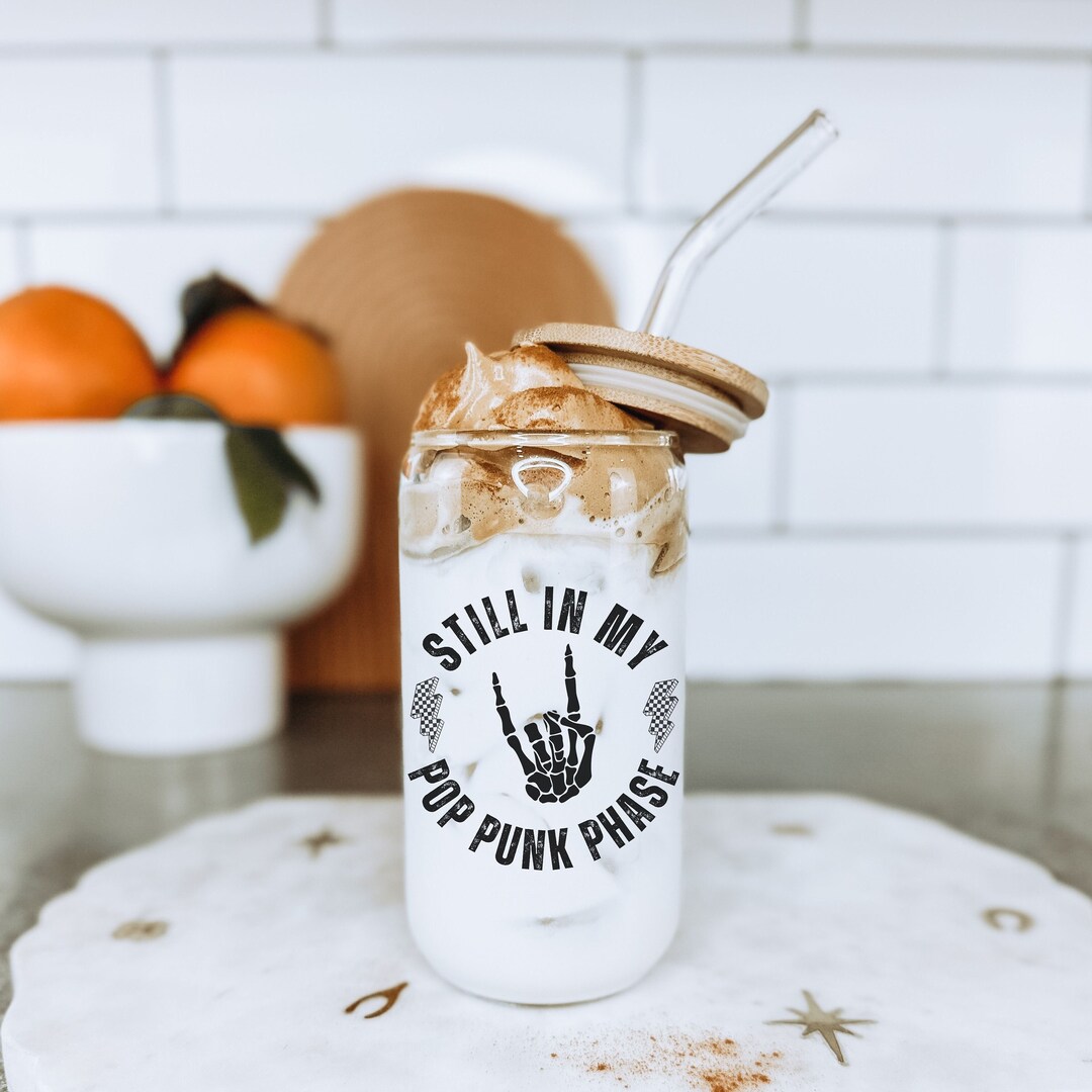 Pop Punk Iced Coffee Cup, Elder Emo Gift, Funny Elder Emo Tumbler, Pop ...