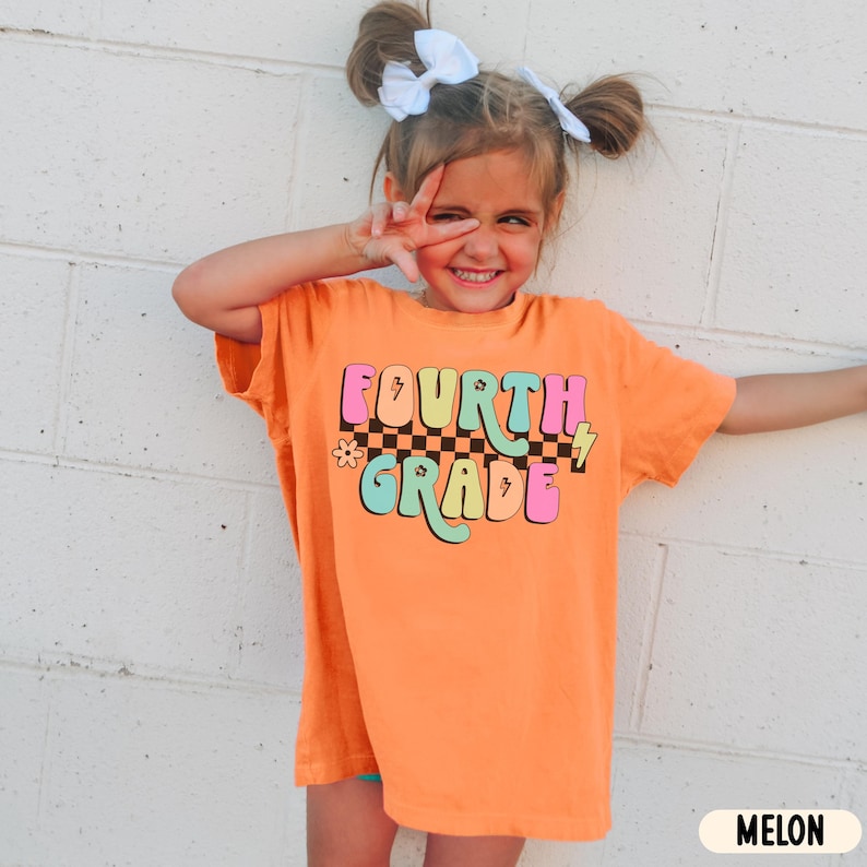 Girls Fourth Grade Shirt, Youth Fourth Grade Shirt for Girls, 4th Grade ...