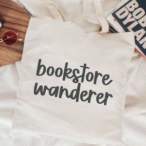 Bookstore Wanderer Book Tote Bag, Bookish Tote Bag, Bookish Gifts, Book ...