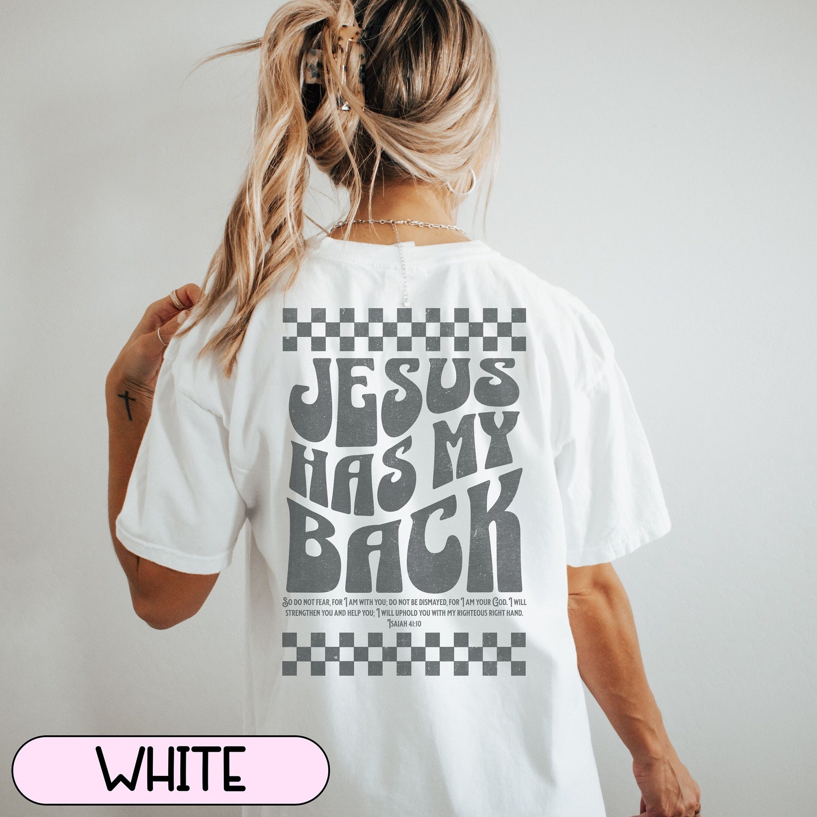 Jesus Has My Back Shirt, Aesthetic Christian Shirts, Trendy Christian ...