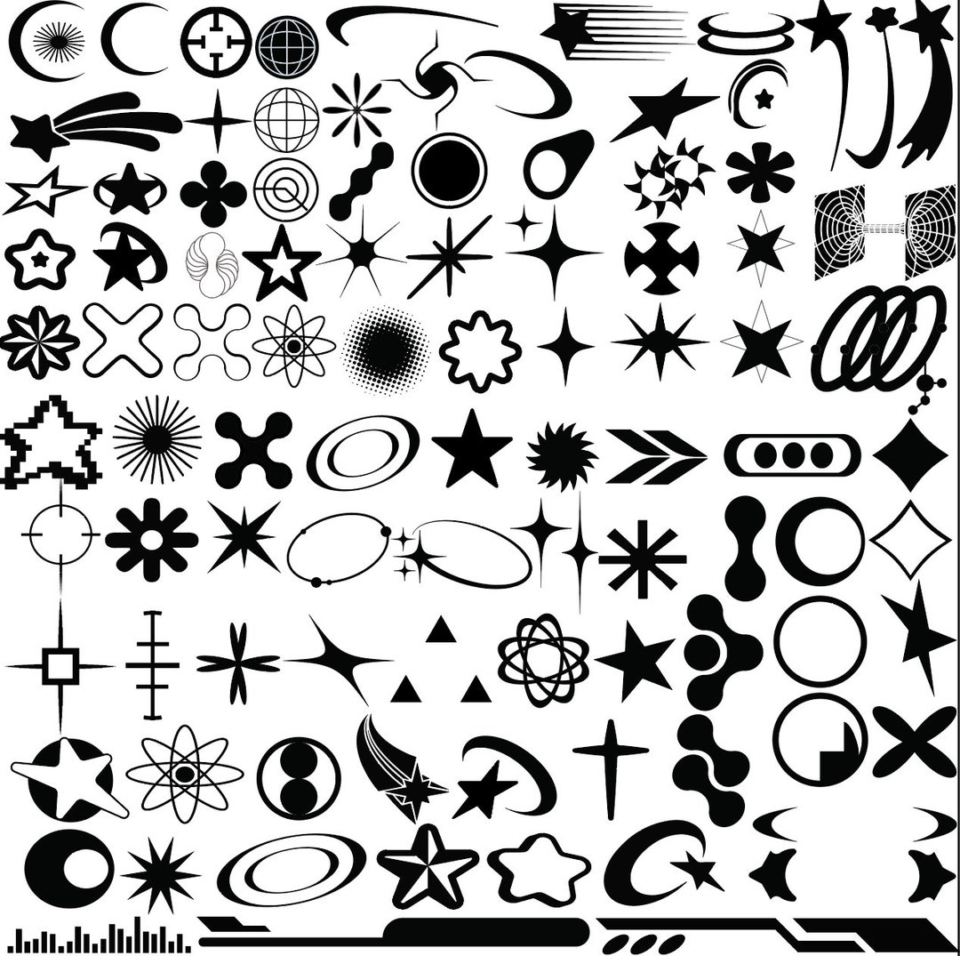 Y2k Vector Pack for Logo and Graphic Design! - Etsy