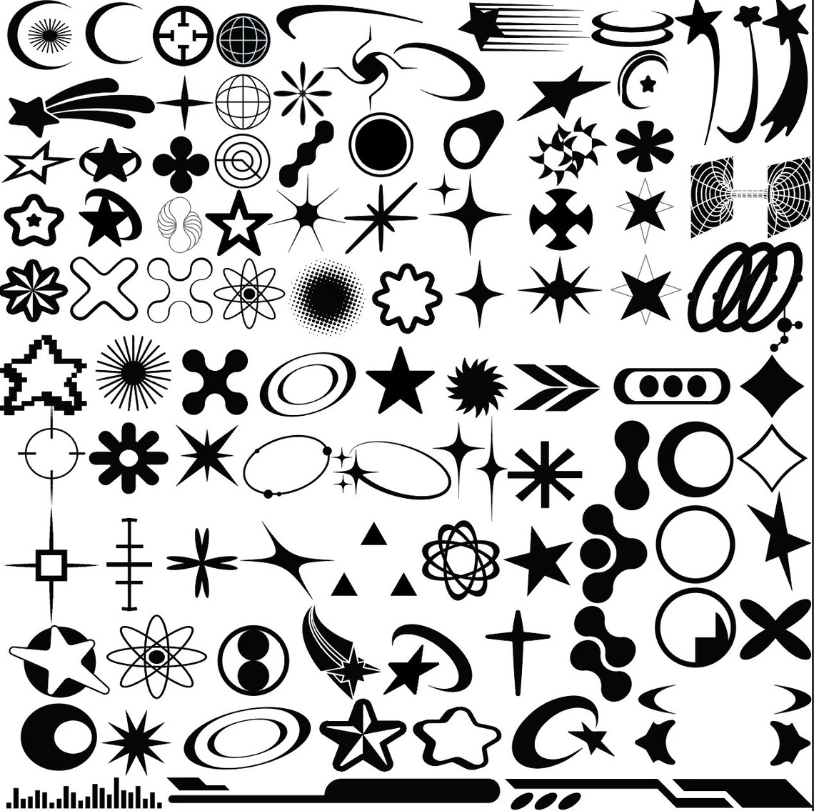 Y2k Vector Pack for Logo and Graphic Design! - Etsy