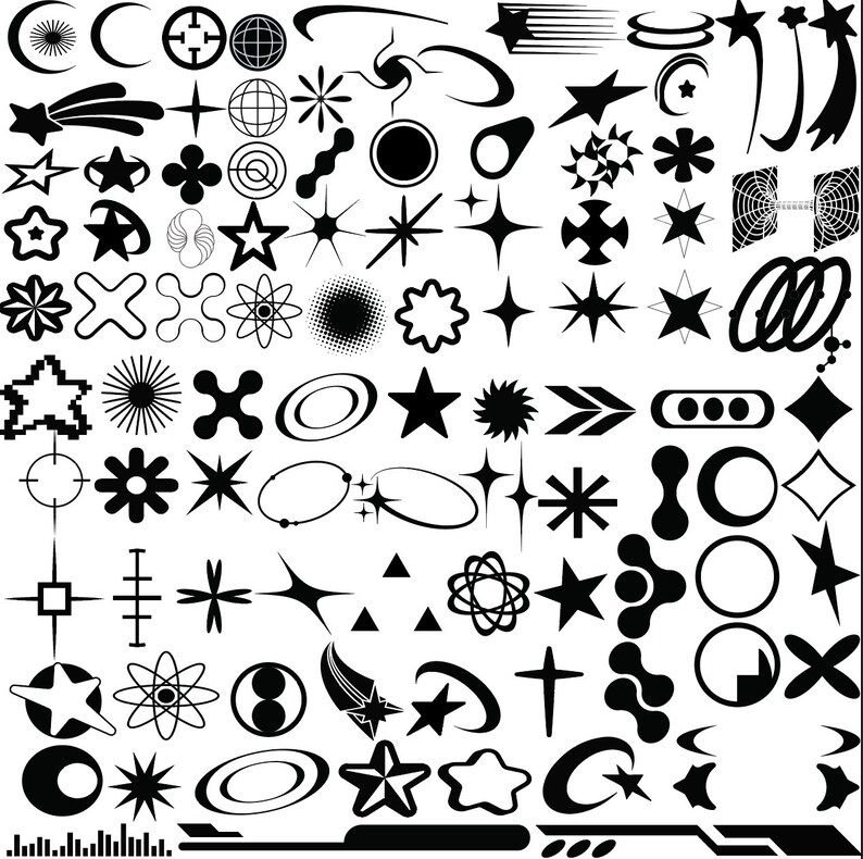 Y2k Vector Pack for Logo and Graphic Design! - Etsy