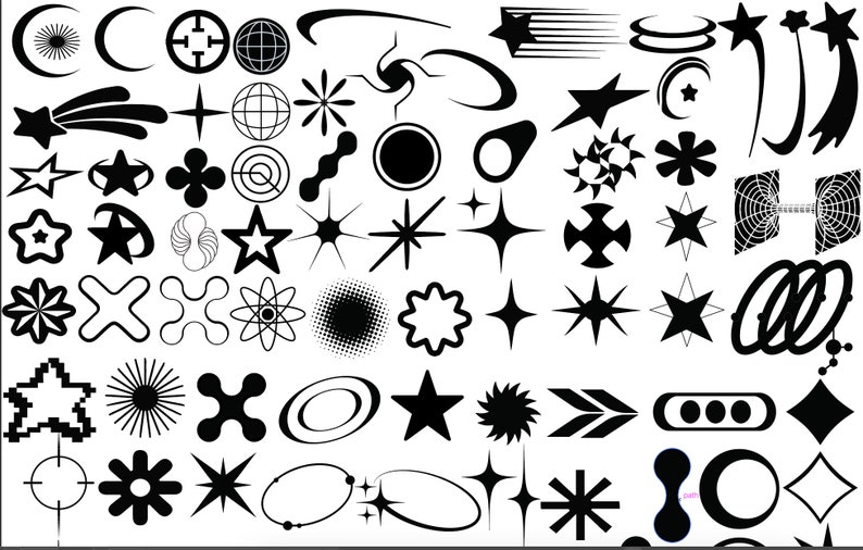 Y2k Vector Pack for Logo and Graphic Design! - Etsy