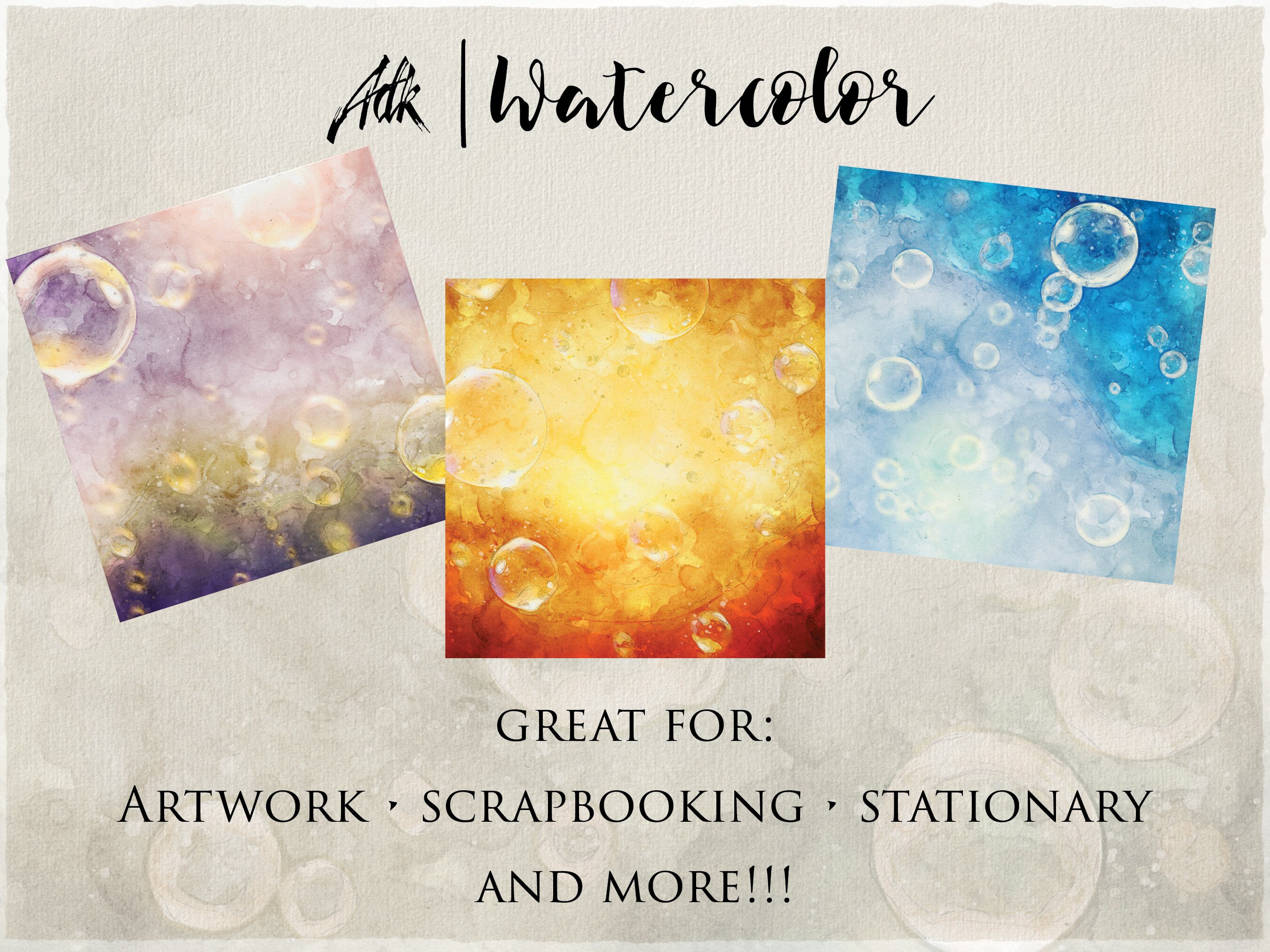 Watercolor Bubble Background Clipart, Clipart Scrapbooking, Digital ...