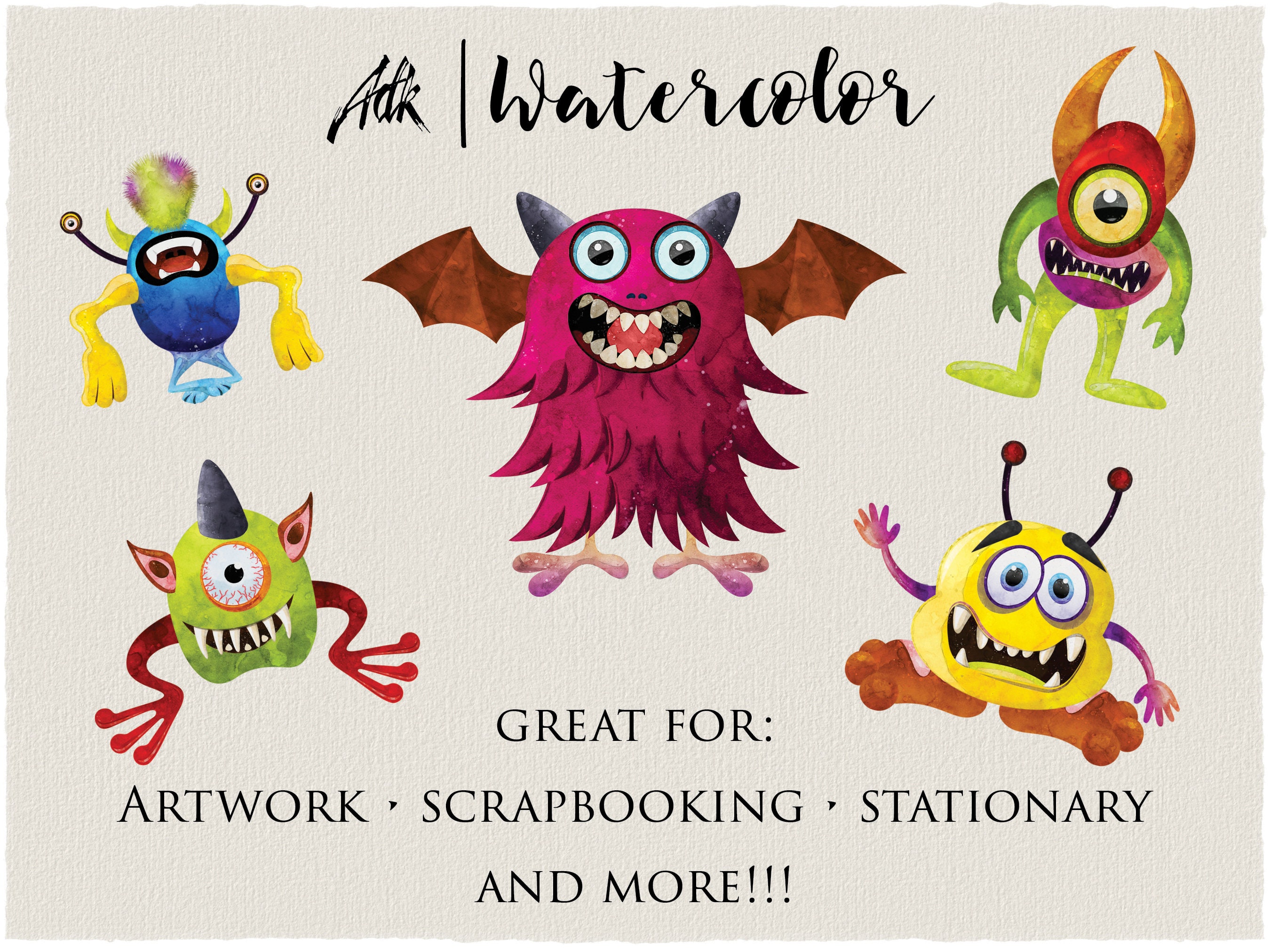 Adorable Monster Maker Clipart Bundle: Create Your Own Creatures ...
