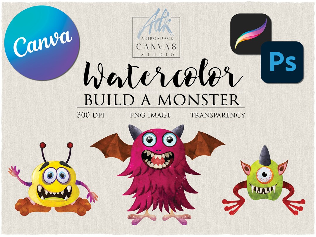 Adorable Monster Maker Clipart Bundle: Create Your Own Creatures ...