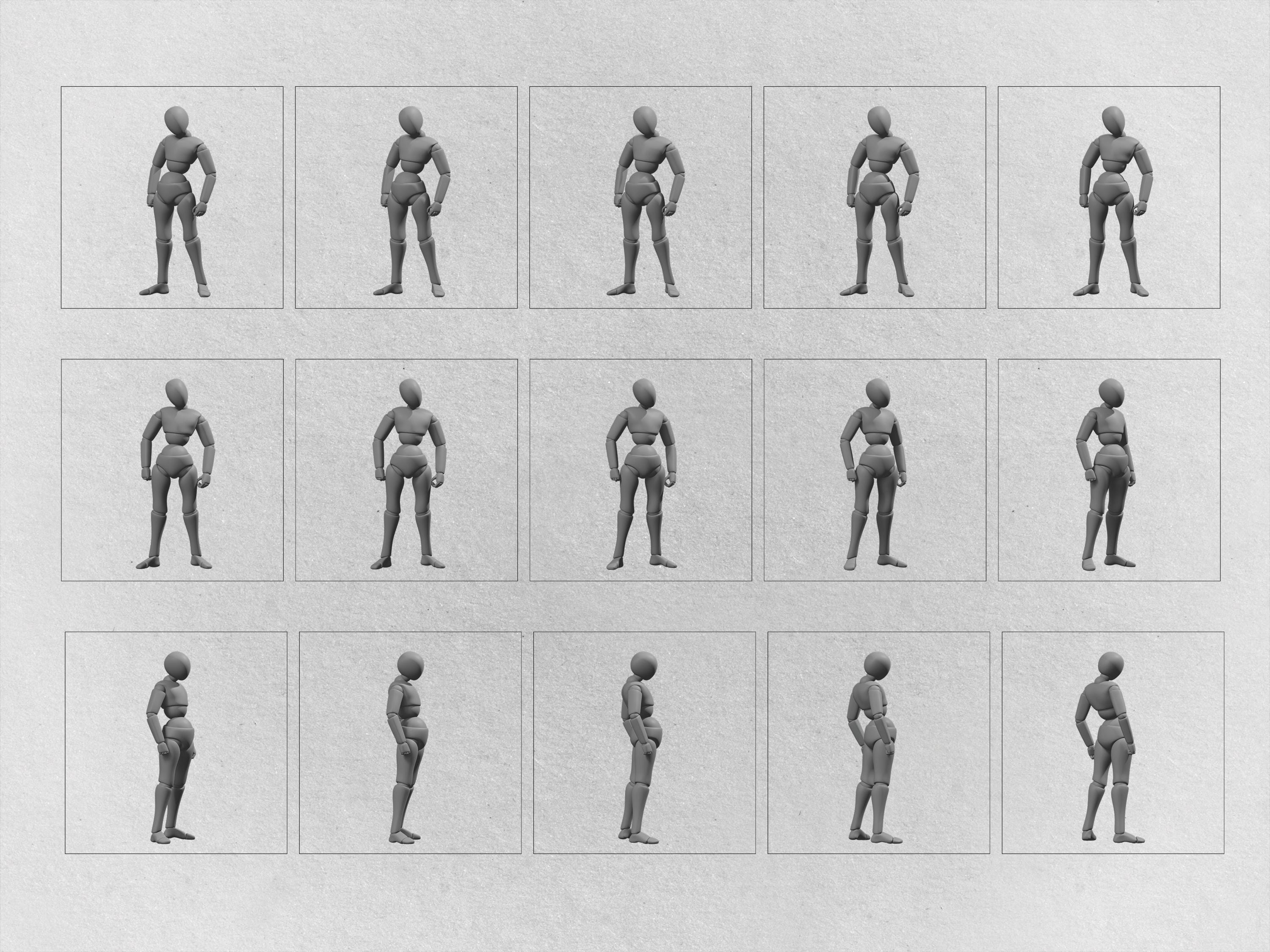 360 Degree Rotational Human Form Model, Mannequin Model, Drawing ...