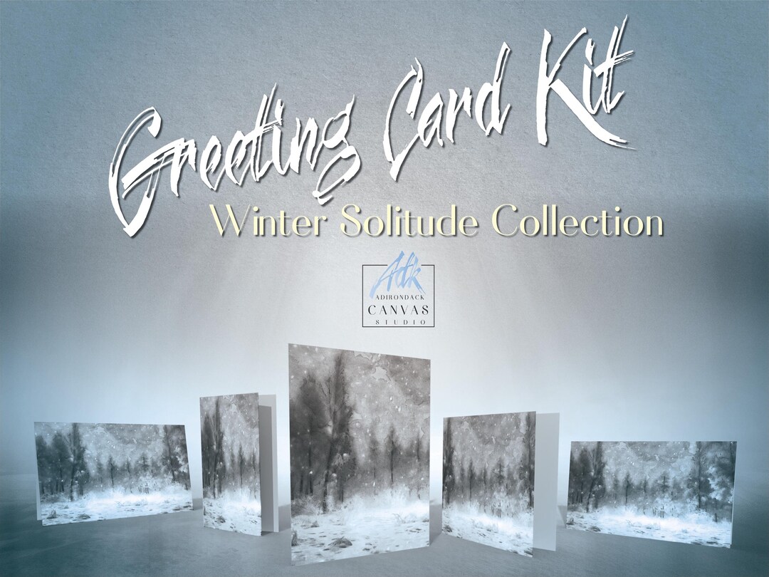 Greeting Card & Envelope Templates | Winter Solitude - 60 High ...