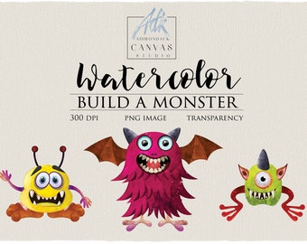 Build A Monster Mix and Match Clip Art Set Halloween Creatures - Etsy