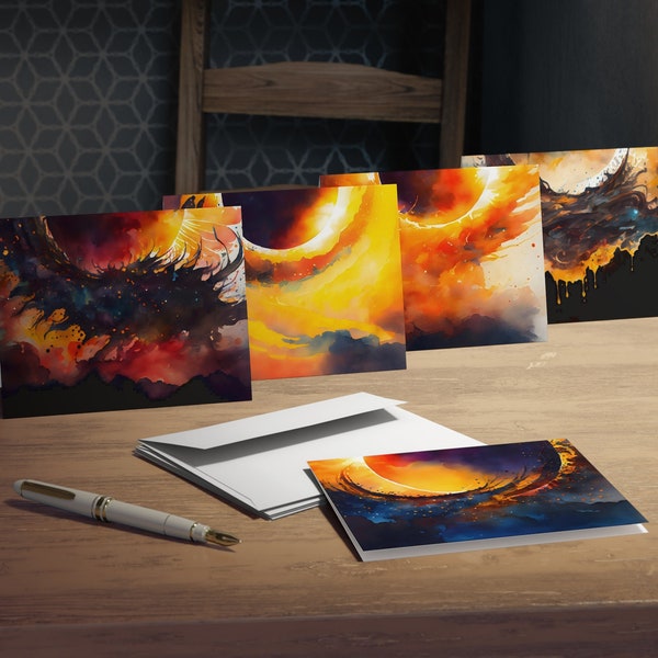 Solar Eclipse Greeting Card - Etsy