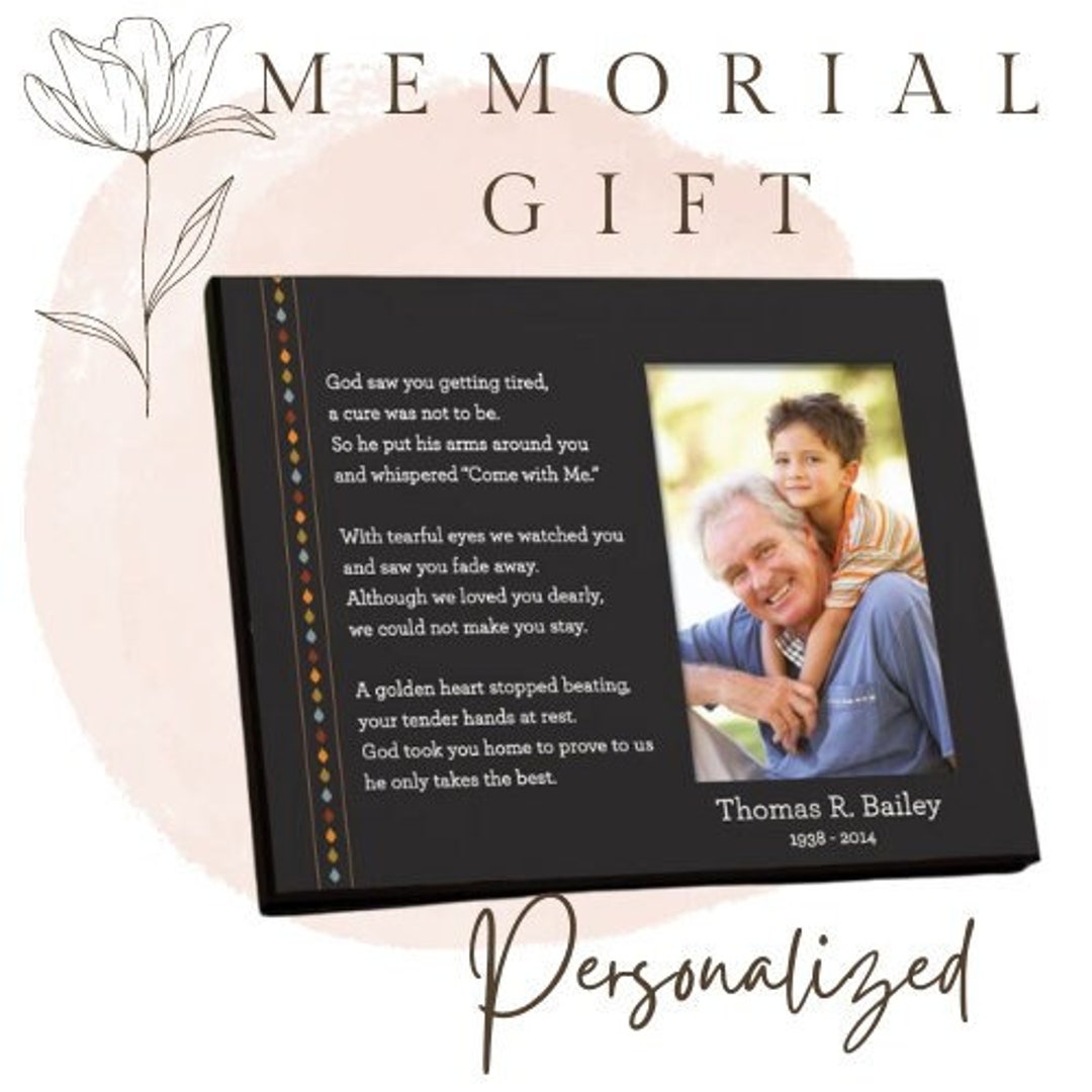 Personalized Memorial Picture Frame in Loving Memory Tribute Gift for ...