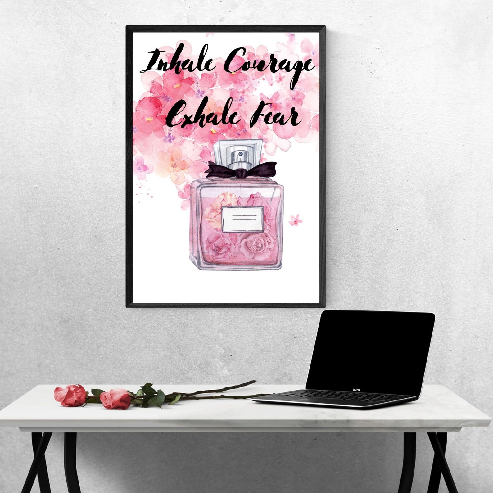 Inspirational Perfume Bottle Quote Wall Art Fashion Wall Art - Etsy