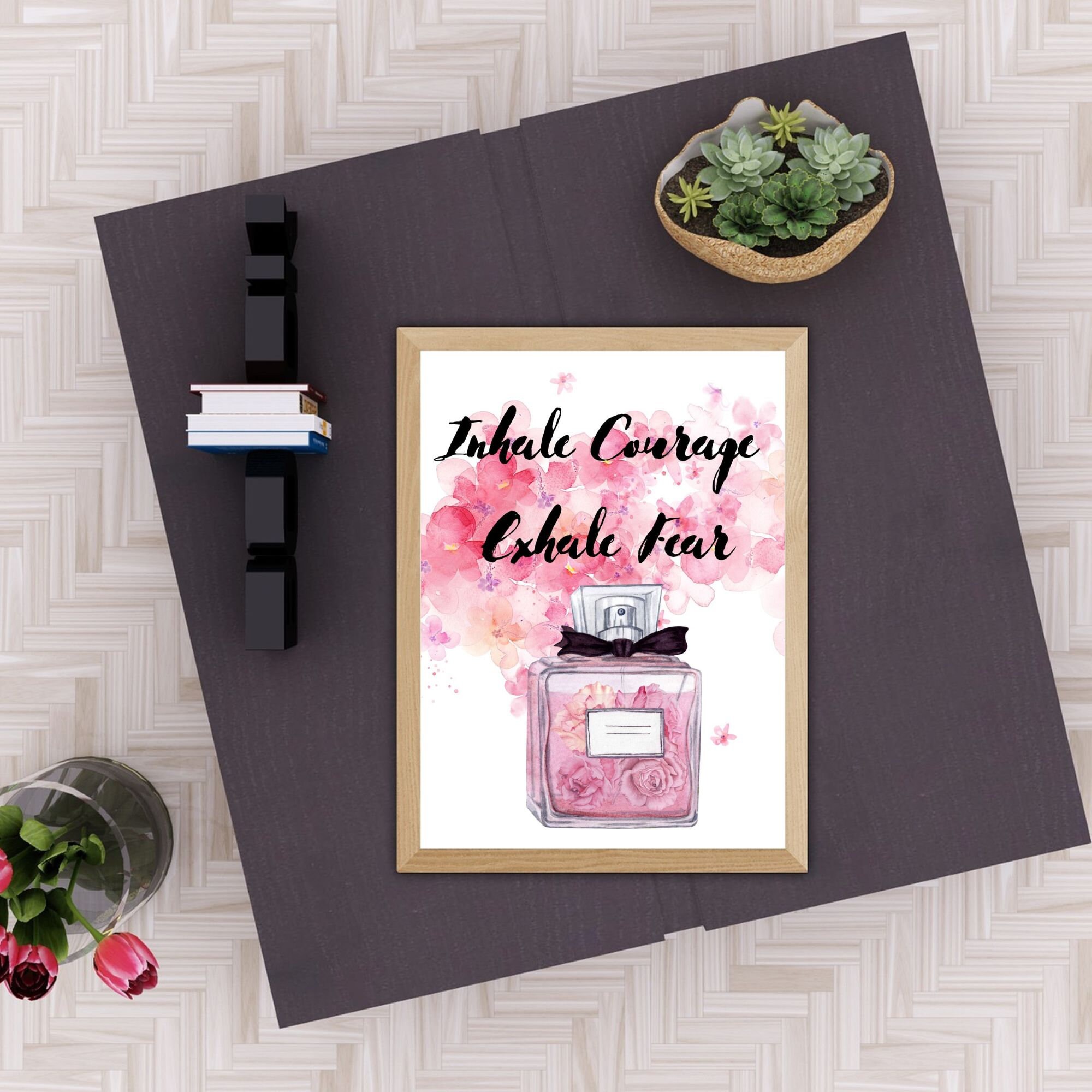 Inspirational Perfume Bottle Quote Wall Art, Fashion Wall Art, Paris ...