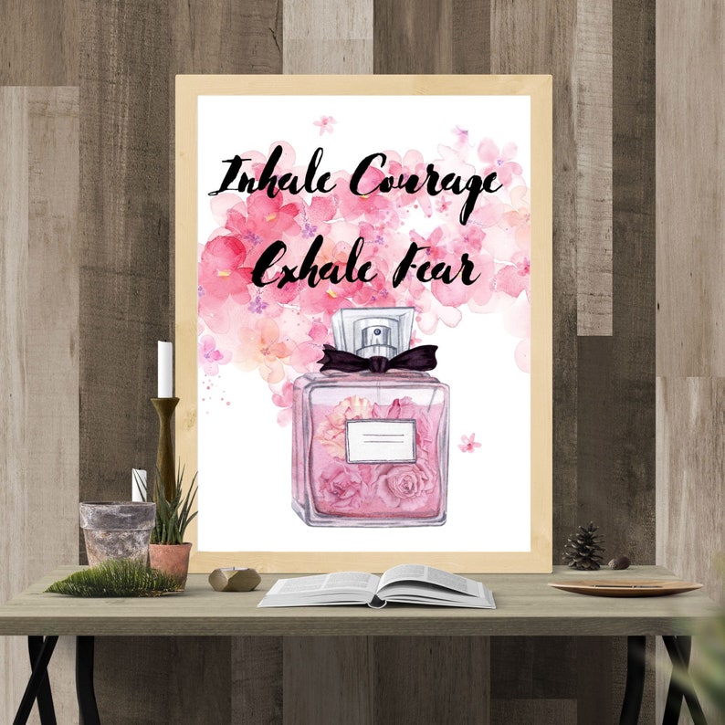 Inspirational Perfume Bottle Quote Wall Art Fashion Wall Art - Etsy