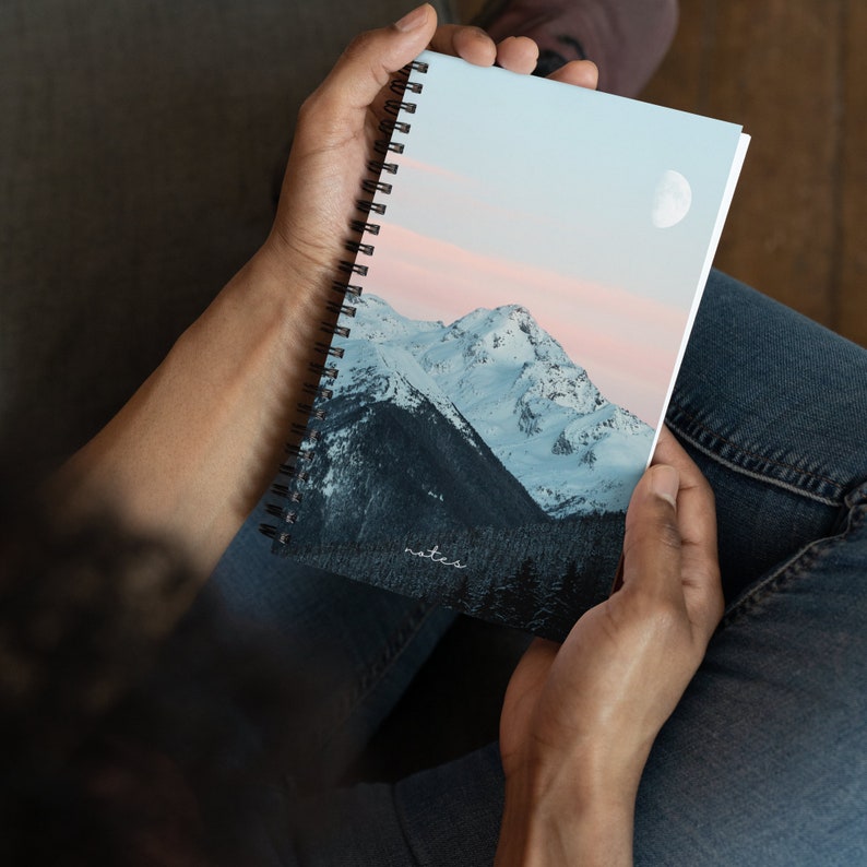 Mountain/alpine Themed 5.5 X 8.5 Spiral Notebook, Adventure Journal ...