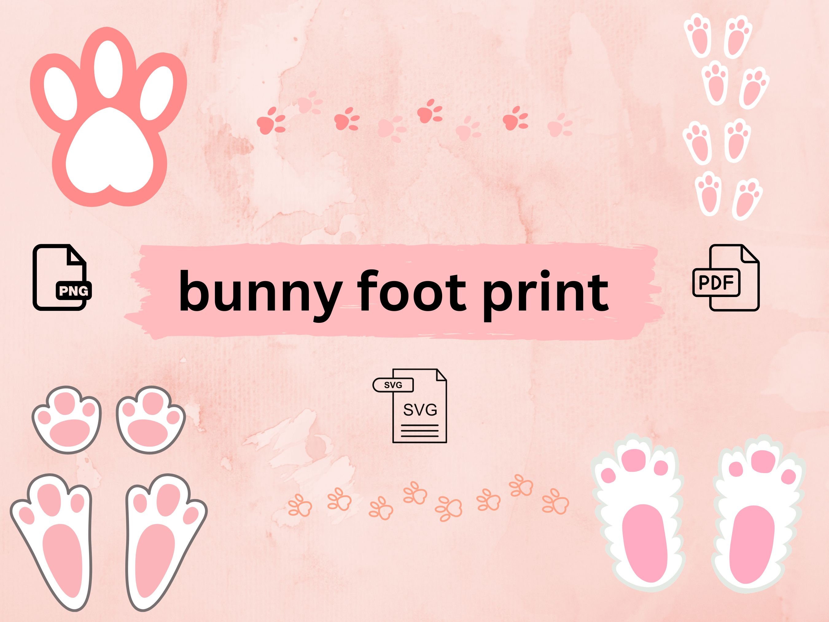 Easter Bunny Clipart,easter, Rabbit,rabbit Feet, Paws,bunny Feet Svg ...